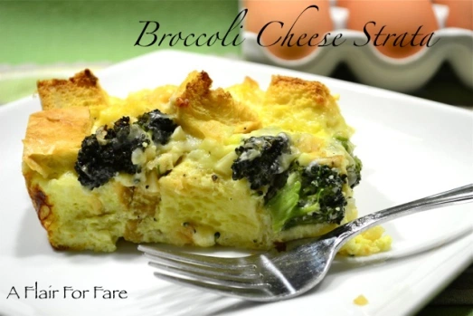 Broccoli Cheese Strata | A Flair for Fare
