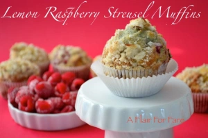 Lemon Raspberry Streusel Muffins | A Flair for Fare